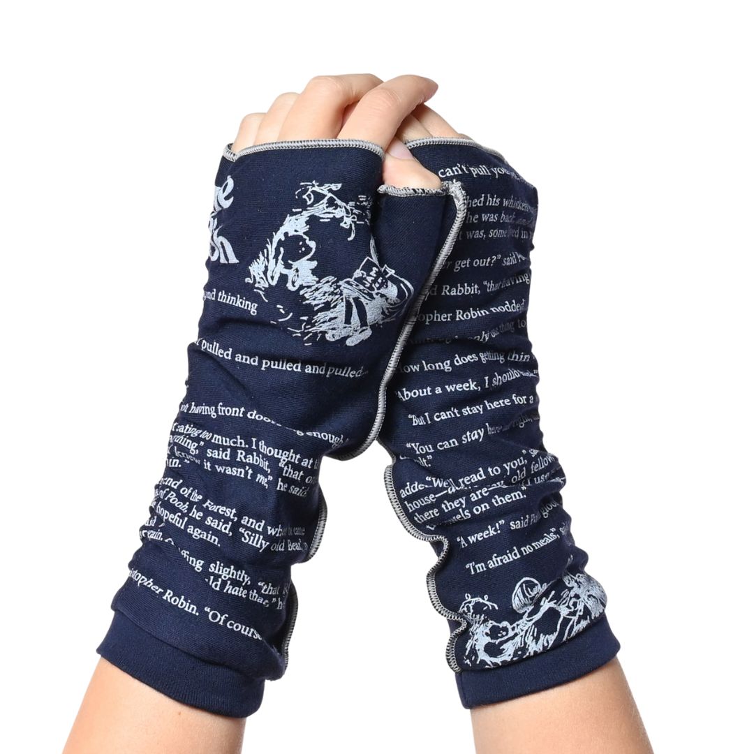 Winnie-the-Pooh Writing Gloves | Fingerless Gloves - Storiarts