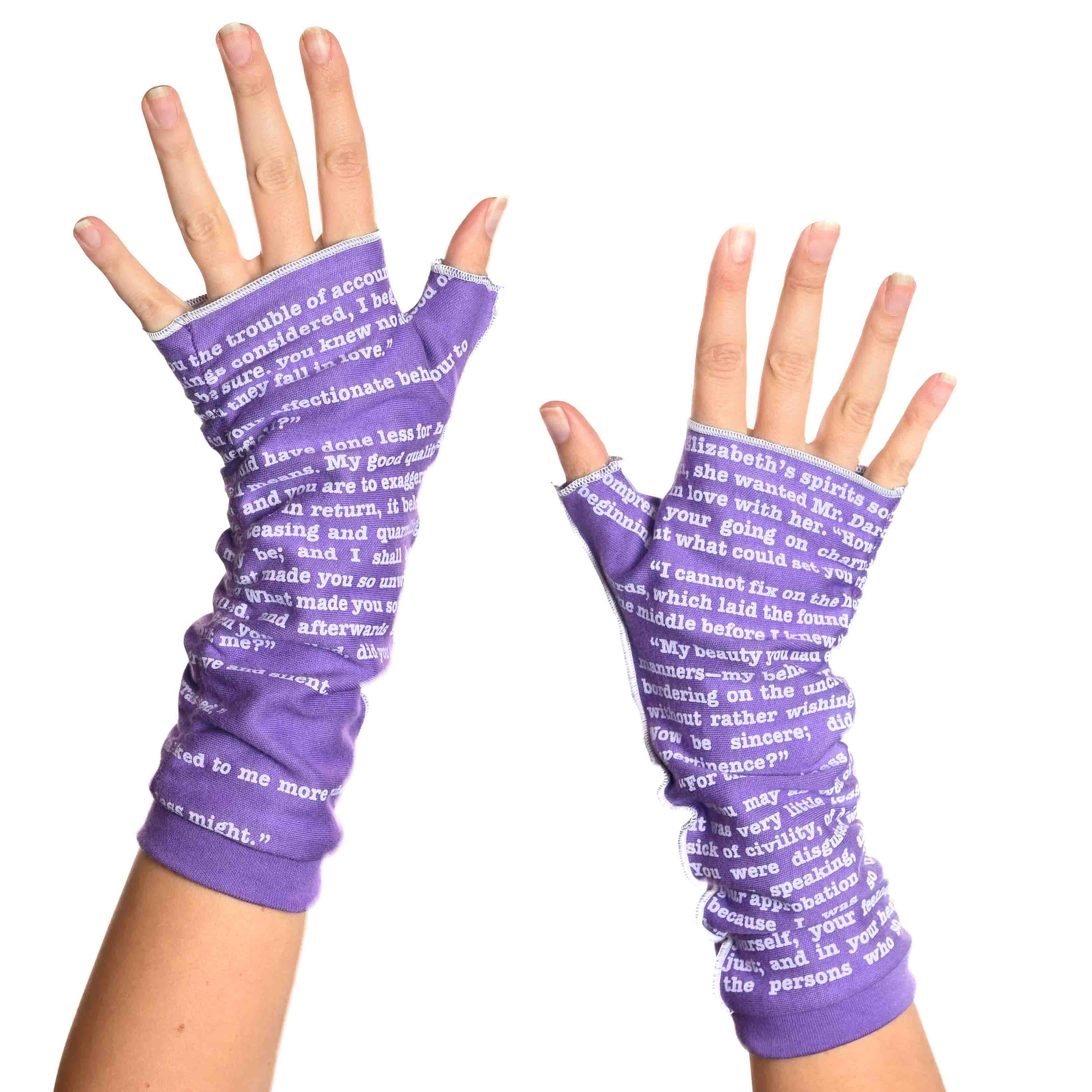 Pride and Prejudice Writing Gloves | Literary Fingerless Gloves - Storiarts