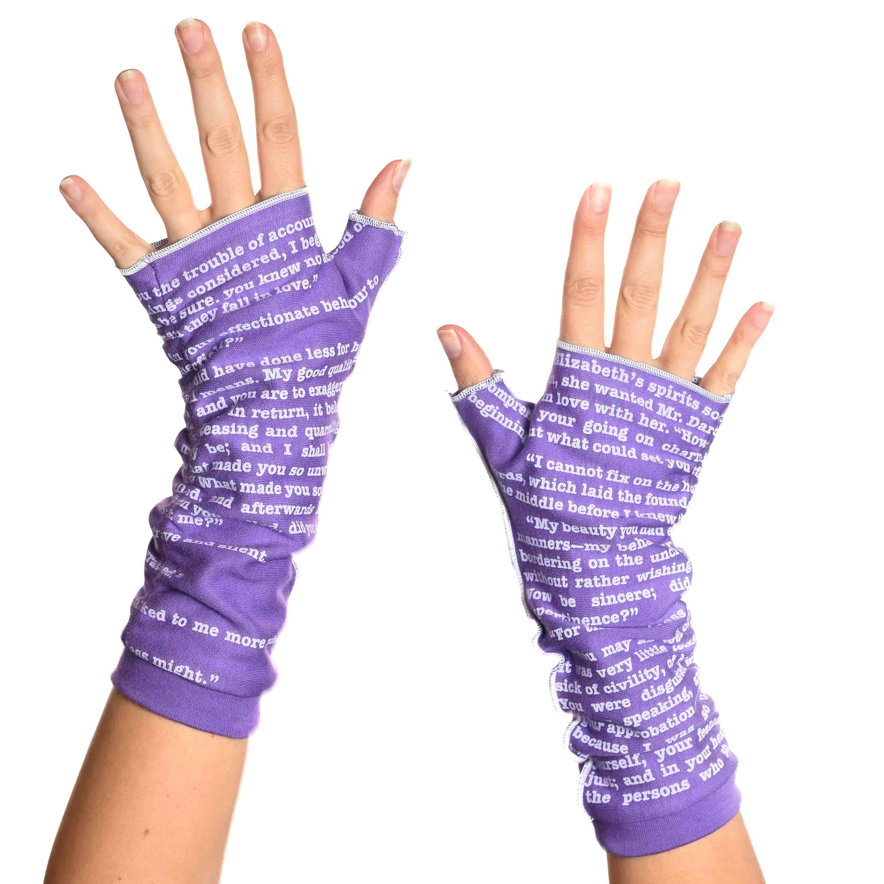 Pride and Prejudice Writing Gloves | Literary Fingerless Gloves - Storiarts