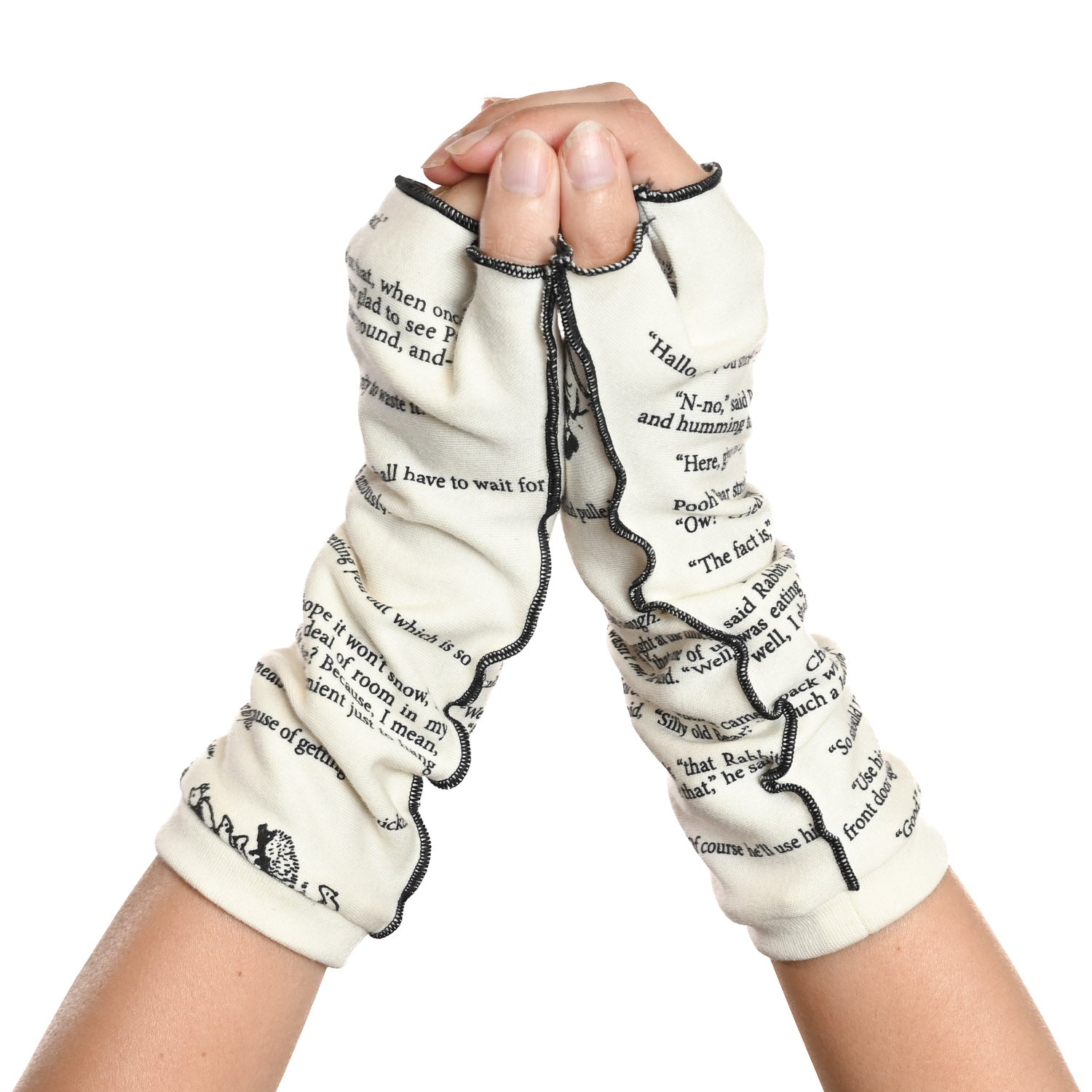 Winnie-the-Pooh Writing Gloves | Fingerless Gloves - Storiarts