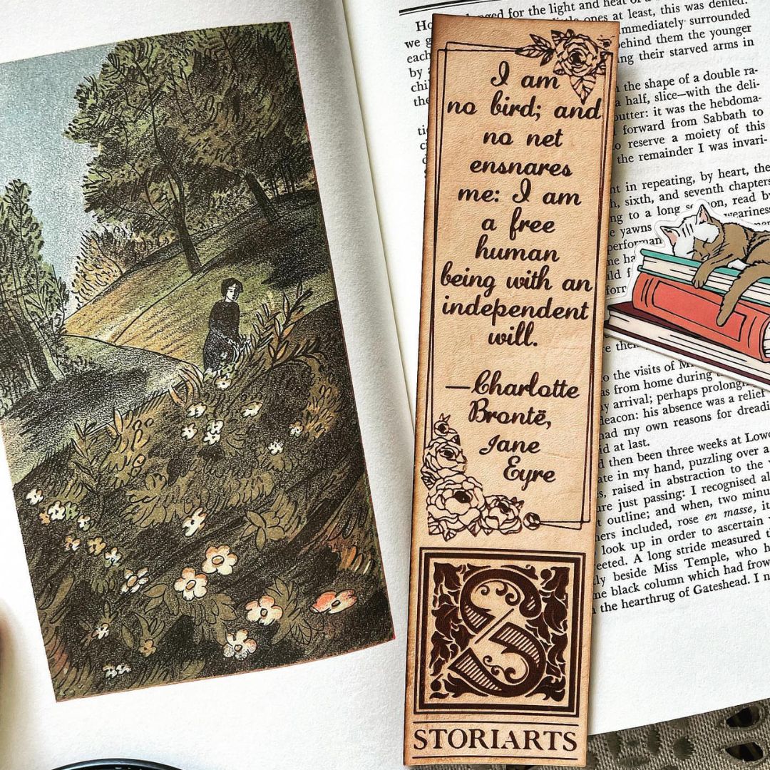 Jane Eyre Leather Quote Bookmark | Storiarts