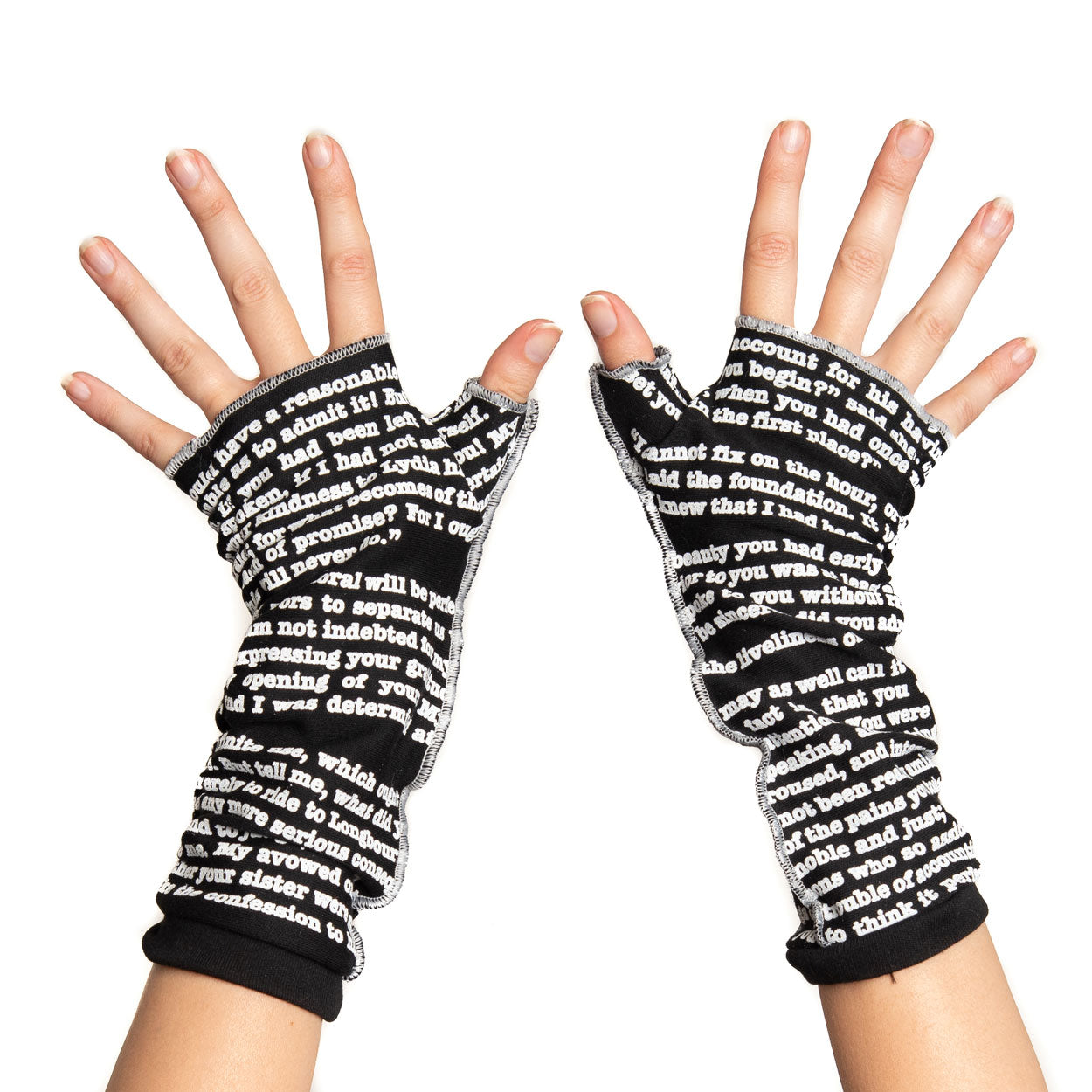 Pride and Prejudice Writing Gloves | Literary Fingerless Gloves - Storiarts