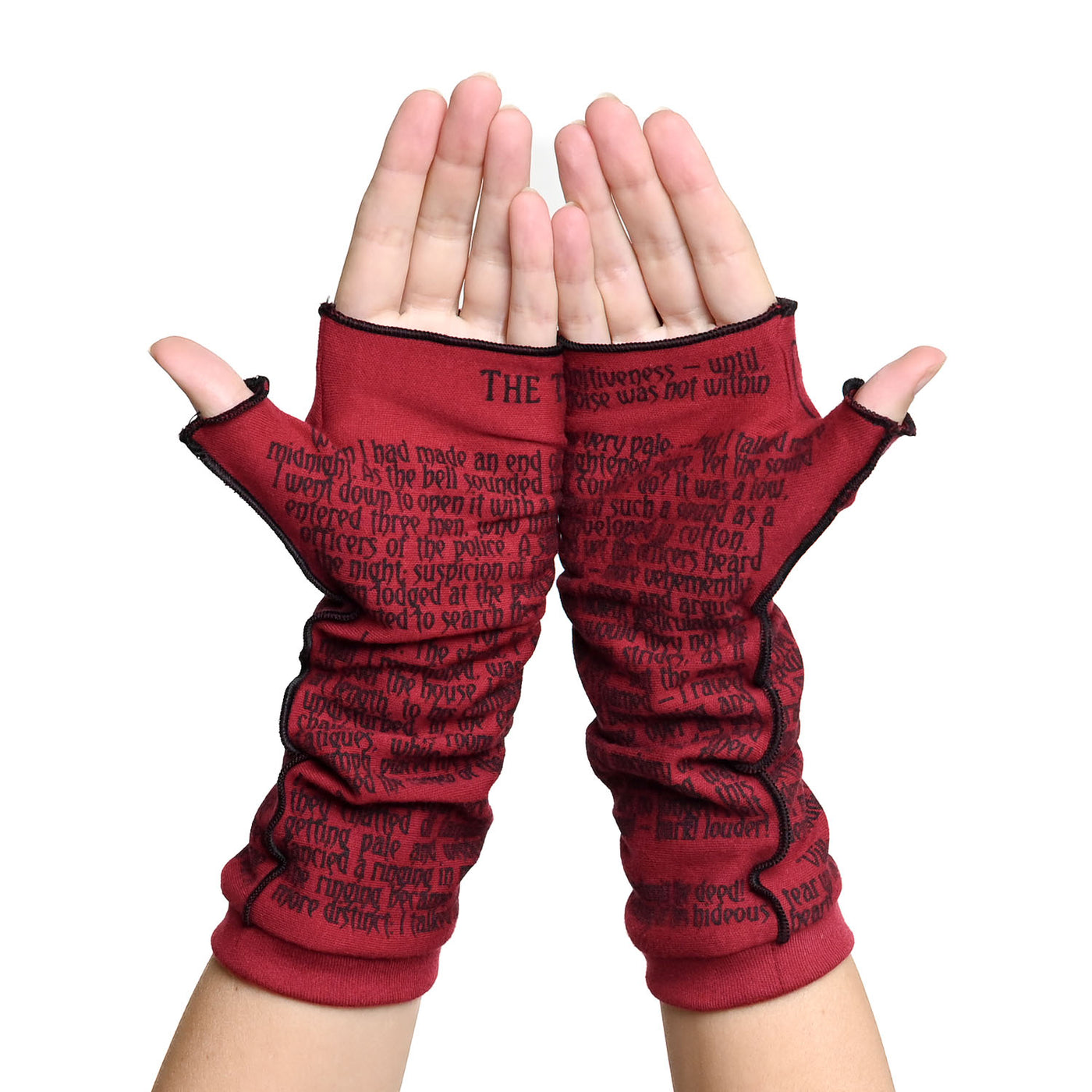 The Tell-Tale Heart Writing Gloves | Fingerless Cotton Gloves - Storiarts