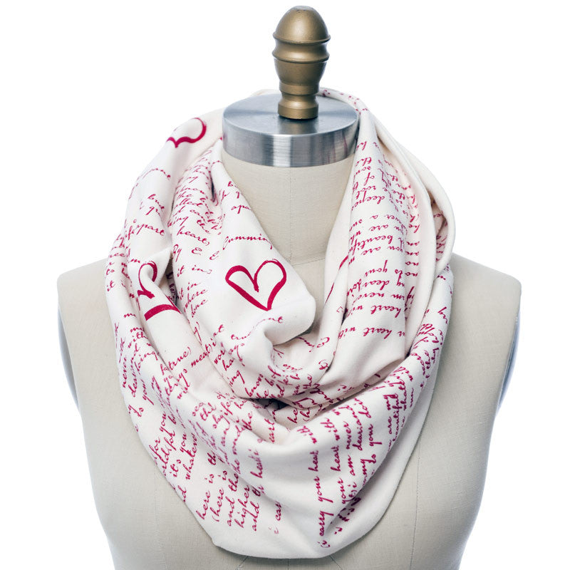 I Carry Your Heart Book Scarf | Poetry Infinity Scarf - Storiarts