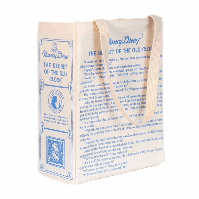 Nancy Drew Tote | Cream and Blue Tote Bag | Storiarts