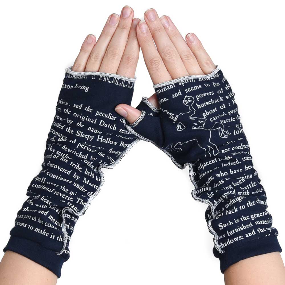 The Legend of Sleepy Hollow Writing Gloves | Fingerless Gloves - Storiarts