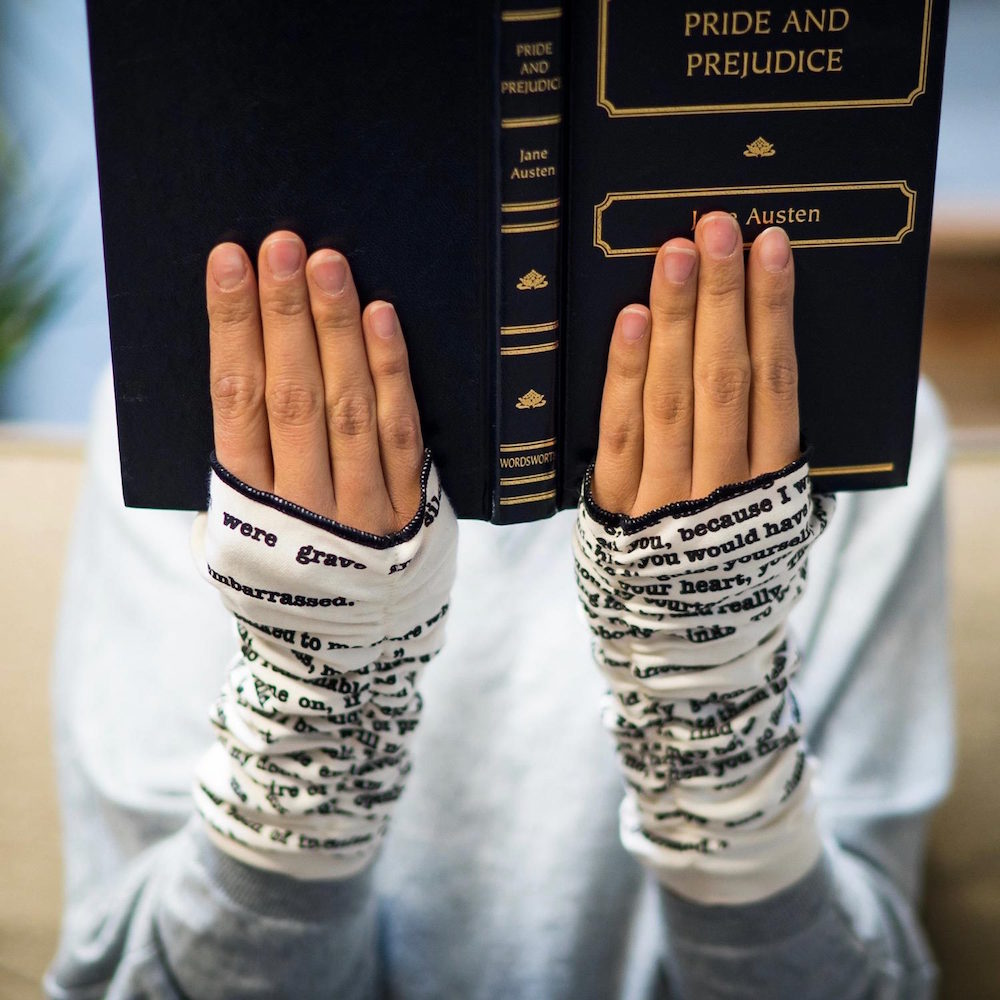 Pride and Prejudice Writing Gloves | Literary Fingerless Gloves - Storiarts